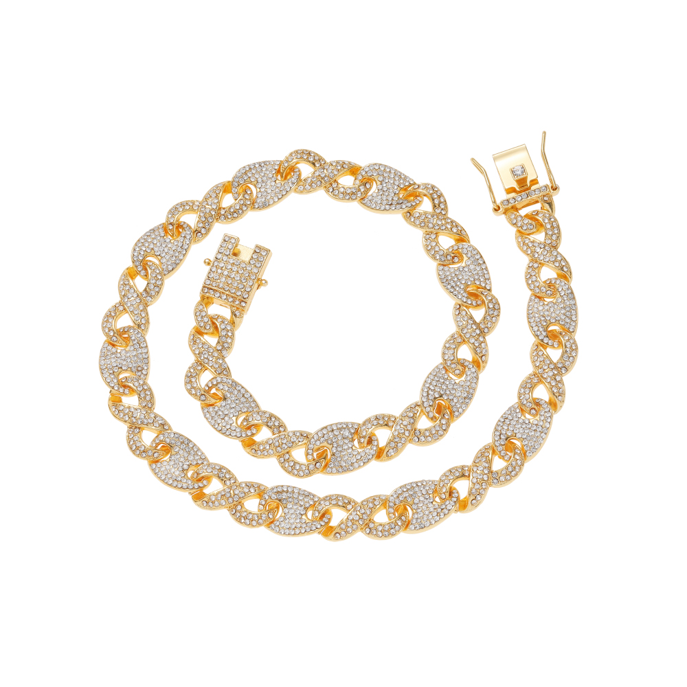 12mm Iced Out Full Crystal Chain Necklace Men'... – Grandado