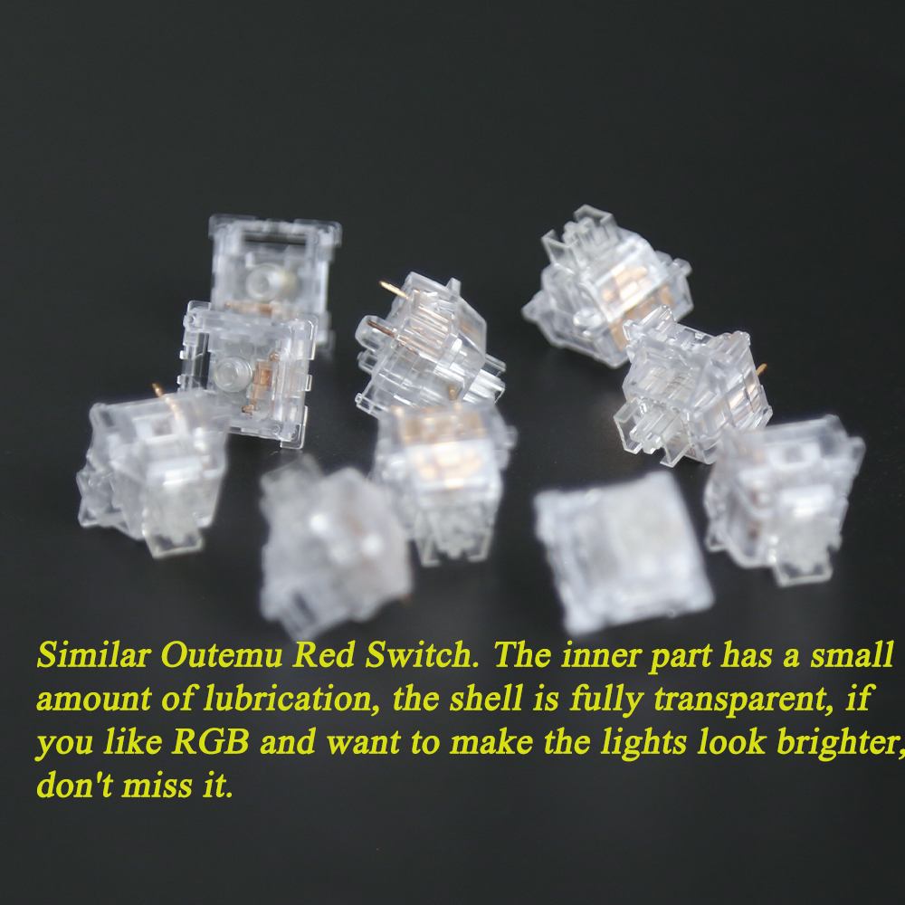 Outemu Transparent Mechanical Keyboard Switches Li... – Grandado