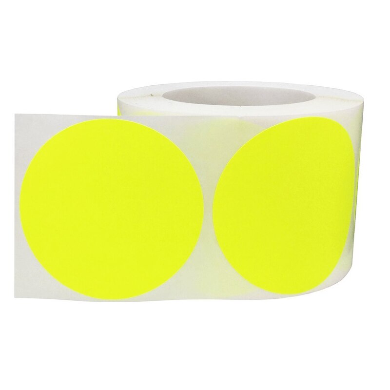 Sticker Fluorescerende Gele Kleur Codering Dot Eti... – Vicedeal