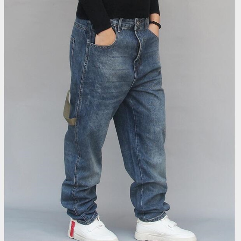 Hip Hop Baggy Jeans Mens Denim Hip hop Loose Pants... – Vicedeal