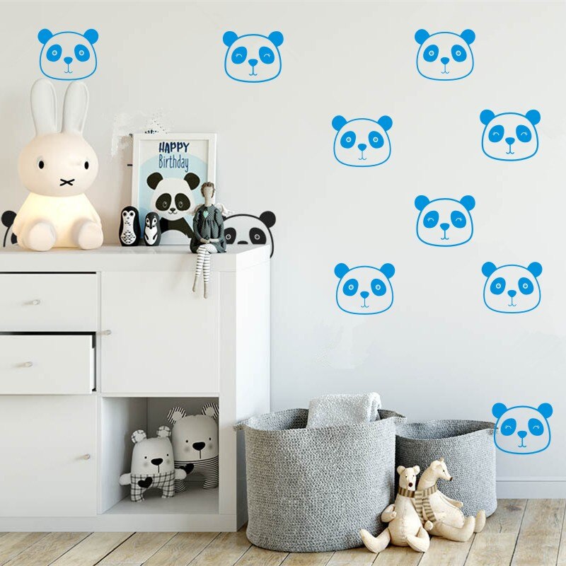 Panda Wall Decals Nursery Cute Panda Face Decals b... – Vicedeal