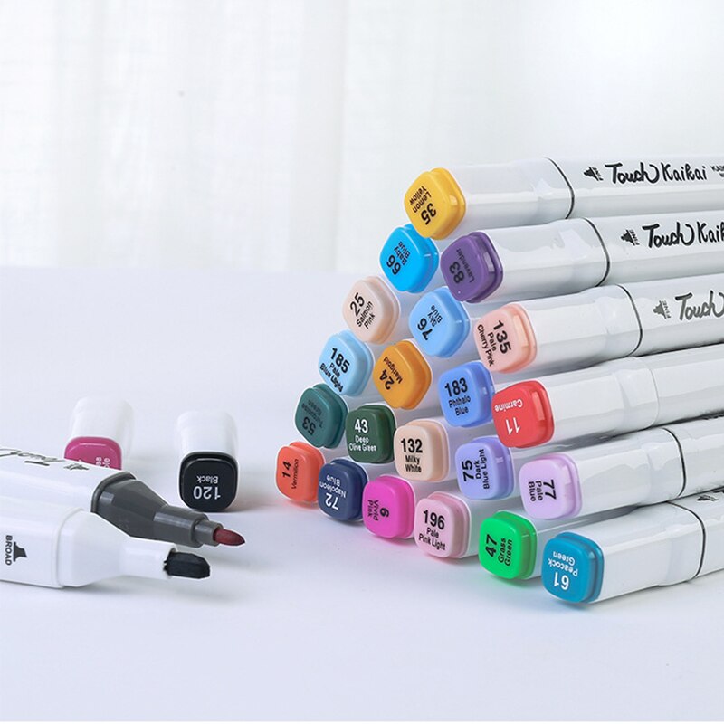 24/48/60/80 Colors Double-Sided Markers Set Art Ma... – Grandado