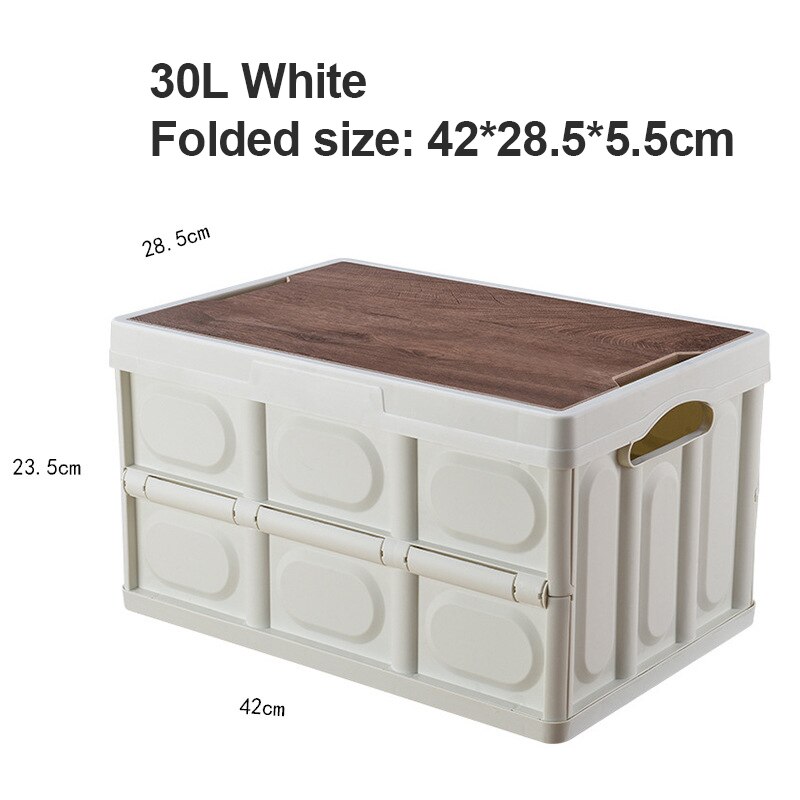 30L 56L Outdoor Plastic Folding Storage Box With W... – Grandado