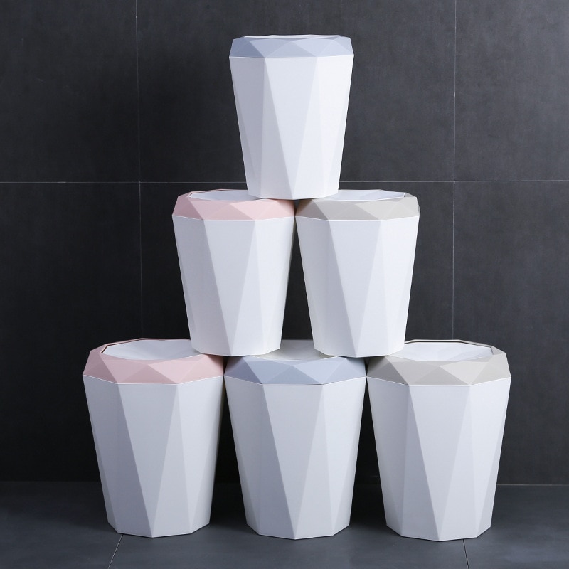 Nordic Flap Type Trash Can Diamond Type Desktop Pa... – Vicedeal