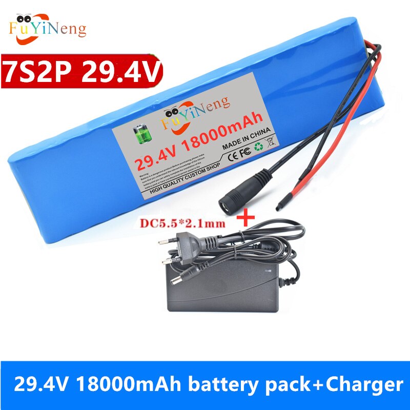 24V 18Ah 7S2P 18650 li-ion Rechargeable battery pa... – Grandado