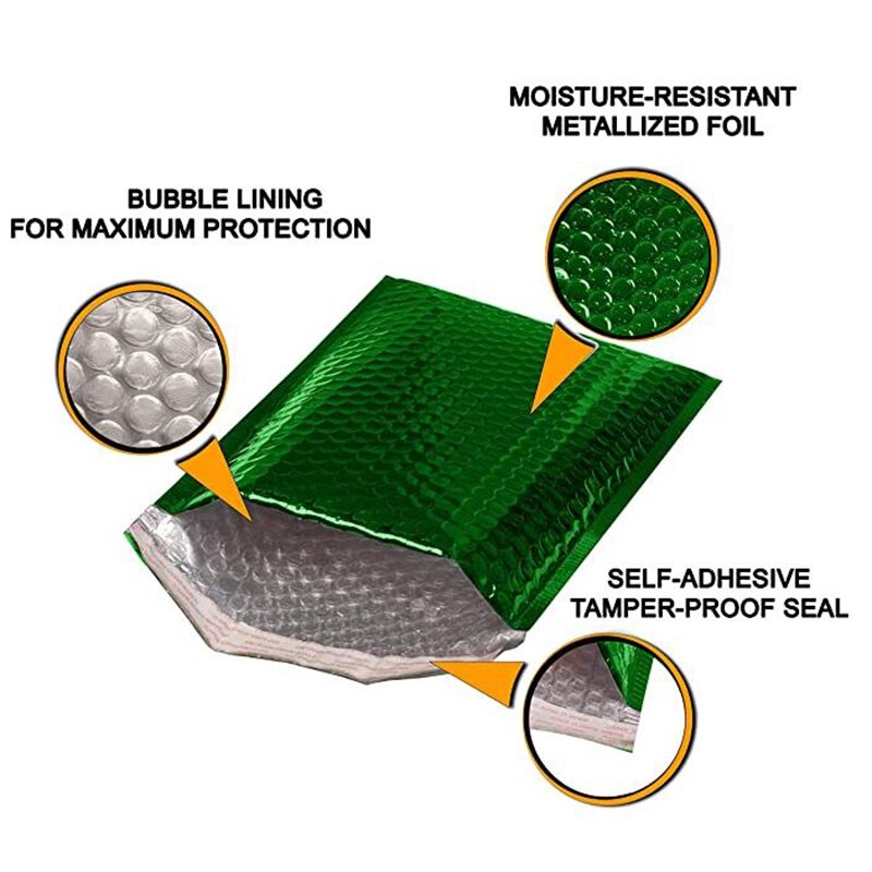10pcs Green Poly Bubble Mailer Envelopes Bags Self... – Grandado