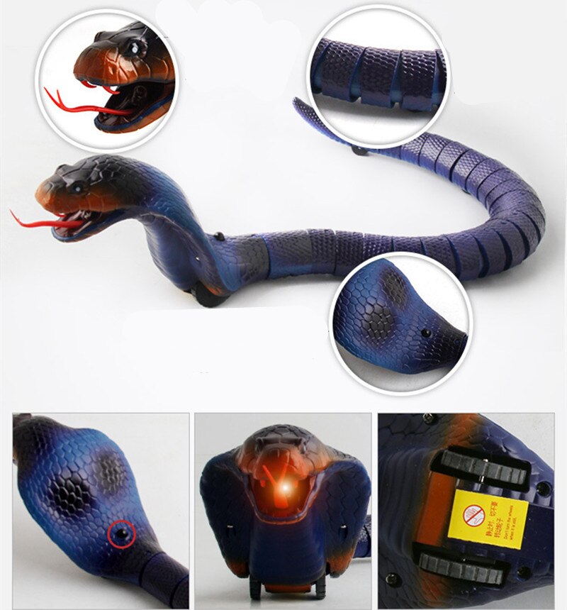 RC Snake Cobra Naja Remote Control Animal Trick Te... – Grandado