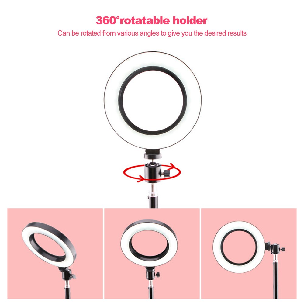 6 inch LED Ring Light Lamp Studio Dimmable 3 Light... – Vicedeal