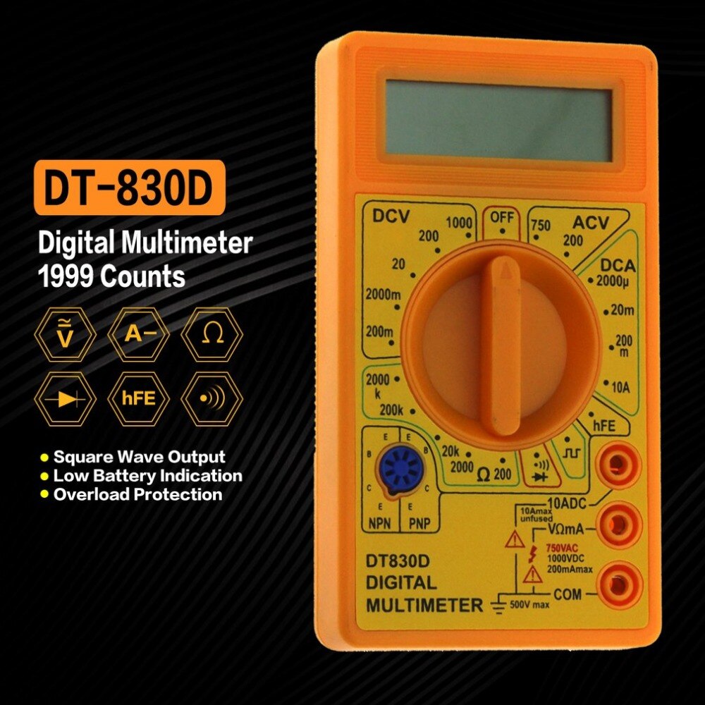 DT-830D Mini multímetro Digital de bolsillo 1999 r... – Grandado