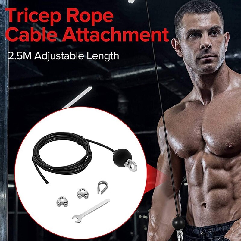 Gym Adjustable Cable Wire Rope Heavy Duty Steel Re... – Grandado