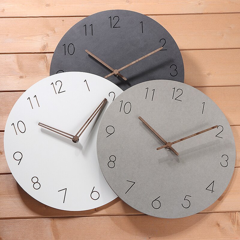 Kitchen Modern Simple Round Wall Clock Classics Si... – Grandado
