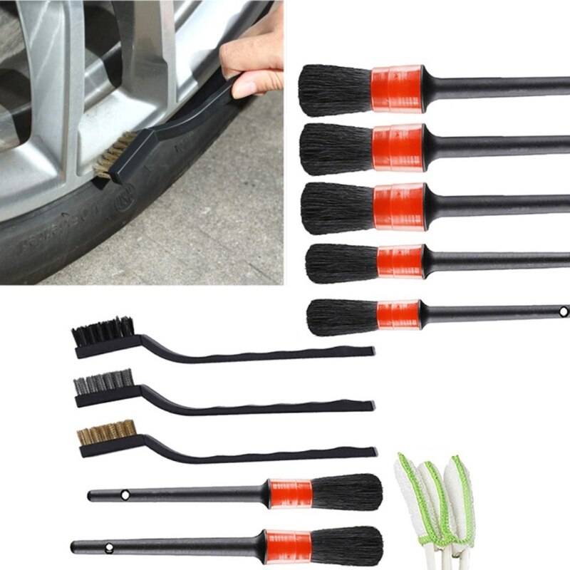 Y9RC 9Pcs Soft Brush Kit Auto Wheel Rim Scrubber W... – Vicedeal