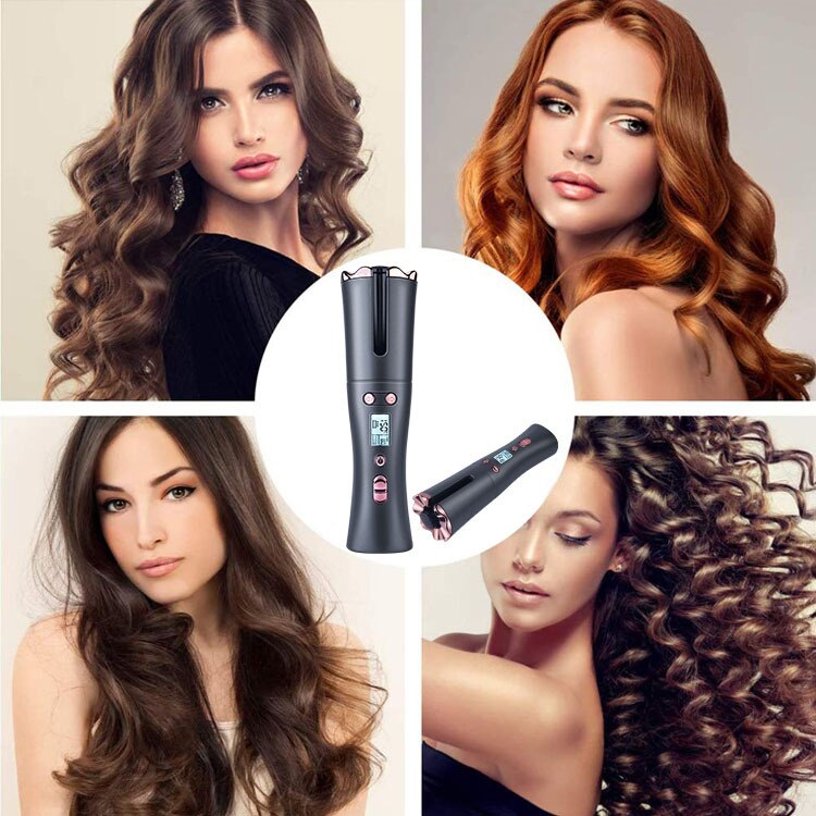Automatic Hair Curler Rollers USB Rechargeable Spi... – Grandado