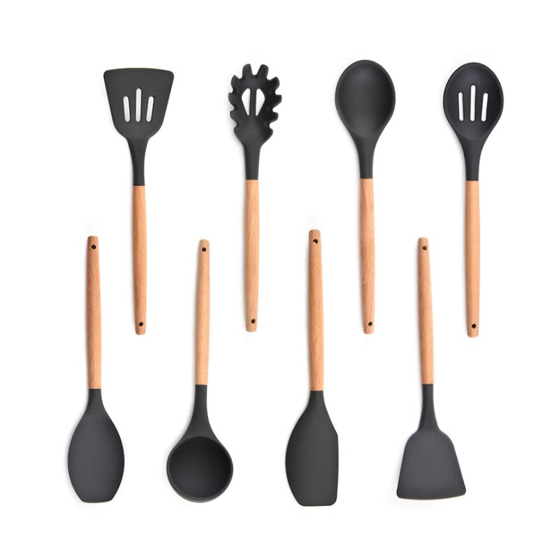 Silicone kitchenware set cooking tools pot shovel ... – Grandado