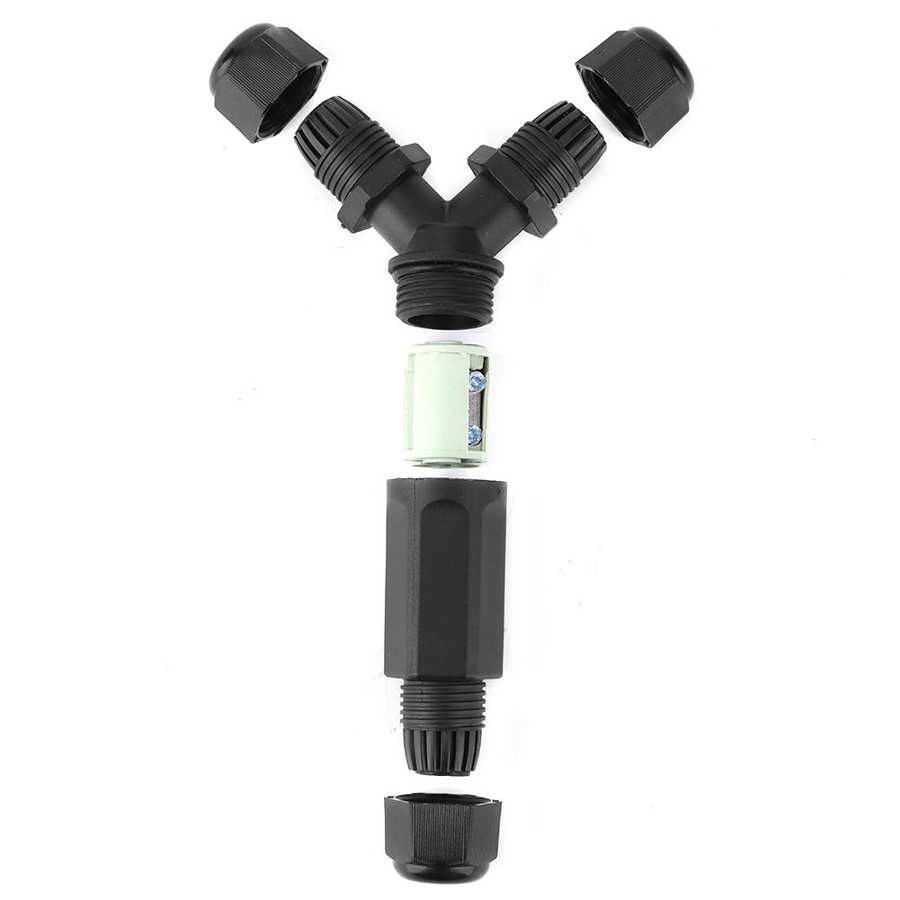 LED IP68 Waterproof Connector 3-Way 3-Core Y-Type ... – Vicedeal