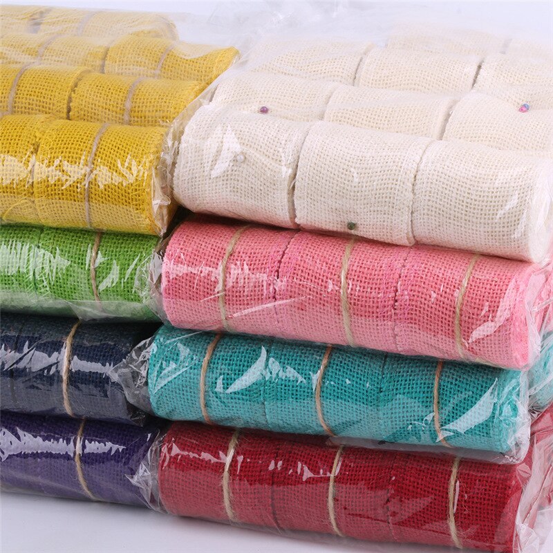 2 M Color Hessian Ribbon Trim Edge Linen Roll DIY ... – Grandado