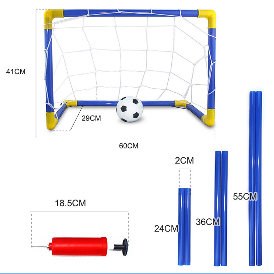 1 Set Children Sports Soccer Goals with Soccer Bal... – Vicedeal