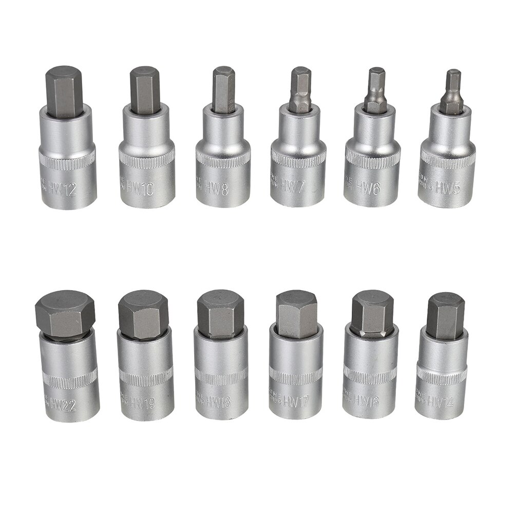 12Pcs 1/2 Inch Socket Wrench Drive Impact Hex Bit ... – Grandado