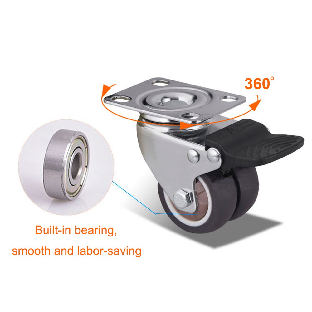 4 Pack Swivel Caster Wheels Heavy Duty Caster Whee... – Grandado