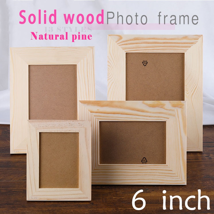 5PCS 6” solid wood photo frame wood base，diy mosai... – Vicedeal