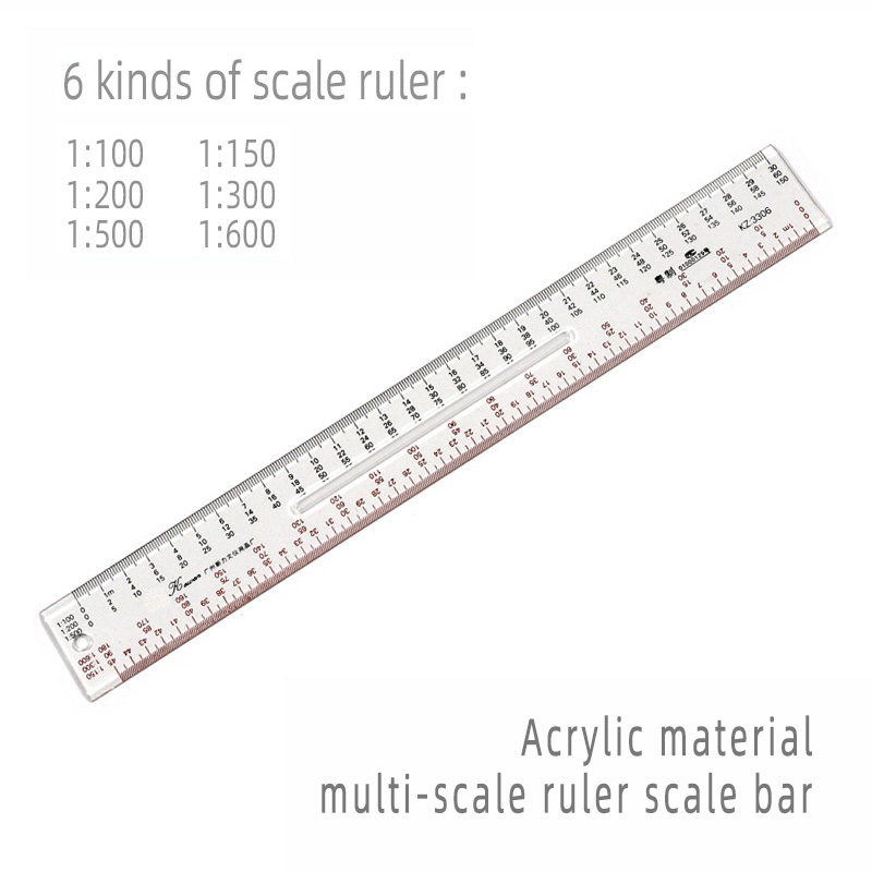 Multi-scale scale acrylic ruler engineer architect... – Vicedeal