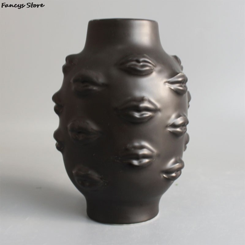 Keramische Vaas Lippen/Menselijk Gezicht Vorm Vaas... – Grandado
