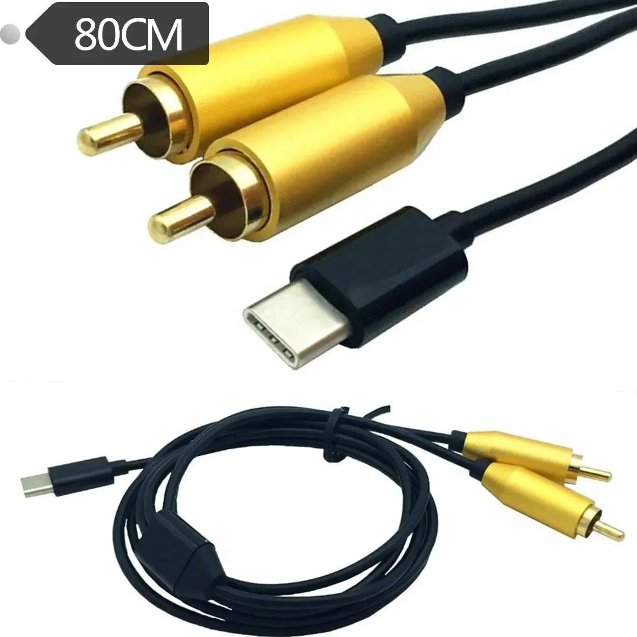 Type-C USB C to 2 Dual RCA Male Signal For Video A... – Vicedeal
