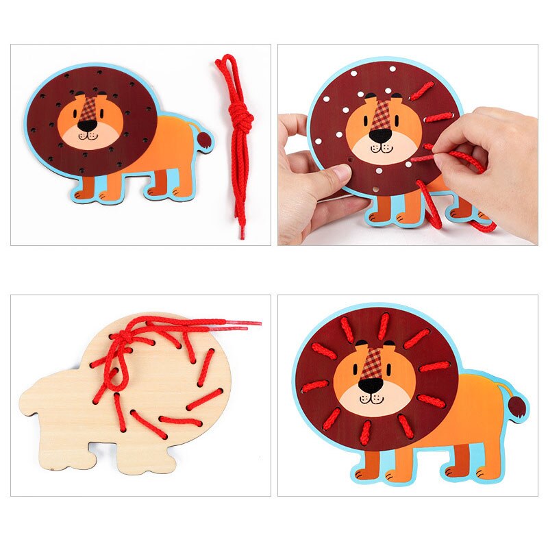 Large Fruit Animal Threading Board Children's Puzz... – Vicedeal