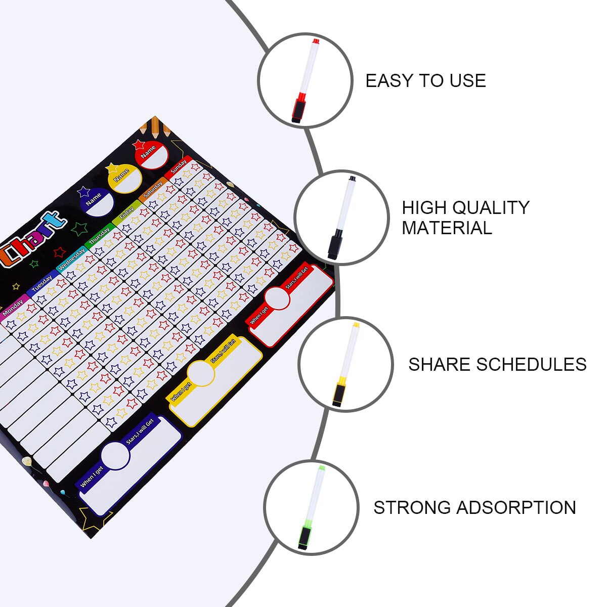 Magnetic Kids Chore Chart Daily Routine Reward Sys... – Grandado