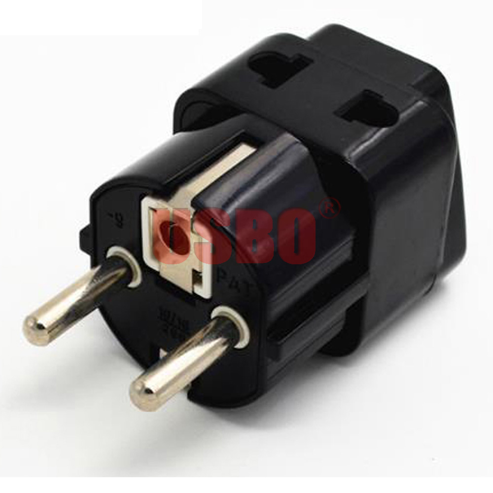 Black White 2-into-1 Europe electric plug 16A 250V... – Vicedeal