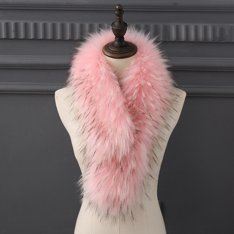 Solid Color Luxury Women Scarf Faux Fur Collar Sca... – Grandado