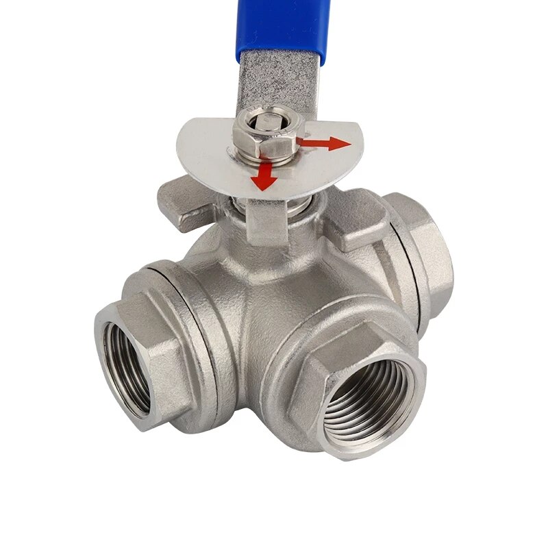 SS304 Three-way Ball Valve,DN15 L Type 1/2' ... – Grandado