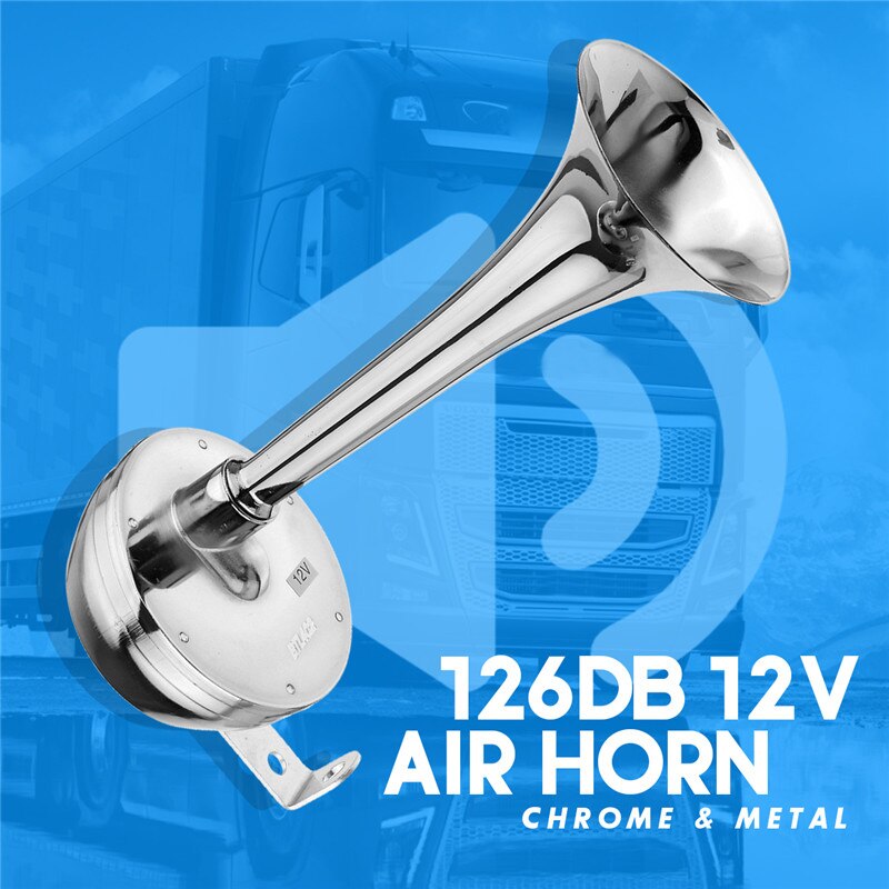 12V 126DB Auto Universal Super Loud Air Horn Chrom... – Grandado