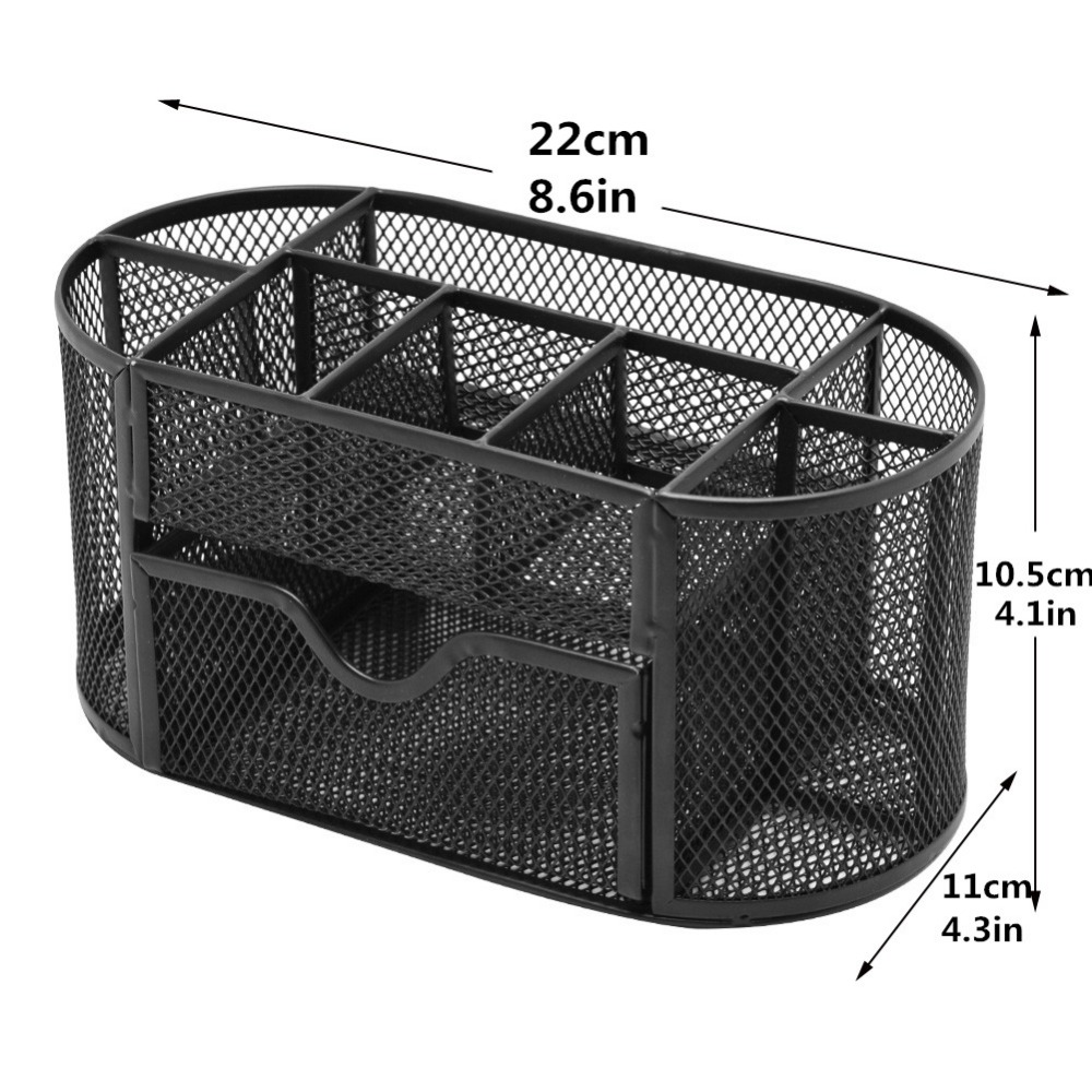 9 Cell Metal Desk Organizer Combination Mesh Deskt... – Vicedeal
