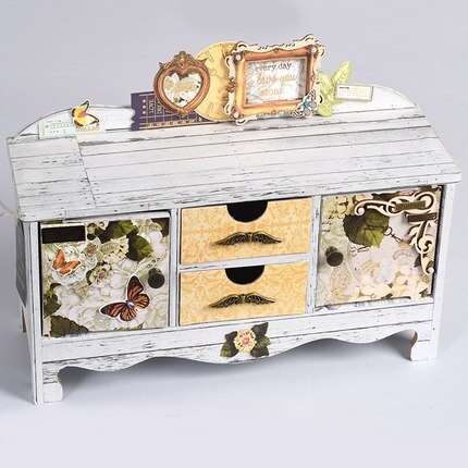 vintage mini diy storage box scrapbooking jewelry ... – Vicedeal