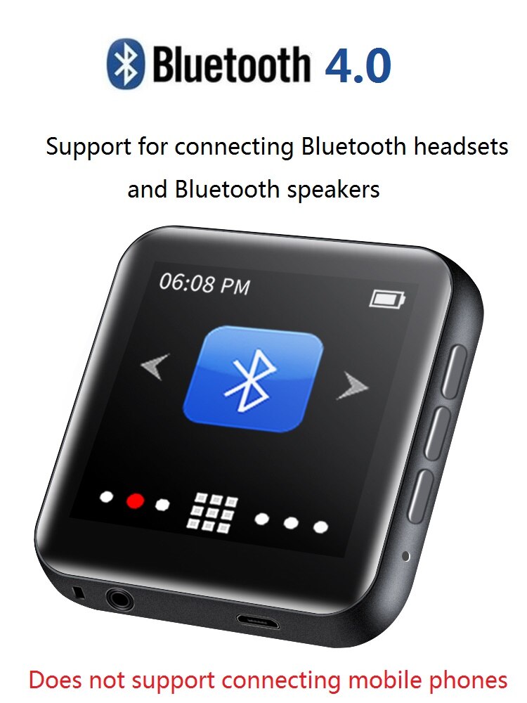 Ruizu M4 Draagbare Mini Bluetooth MP3 Speler 1.8 &... – Vicedeal