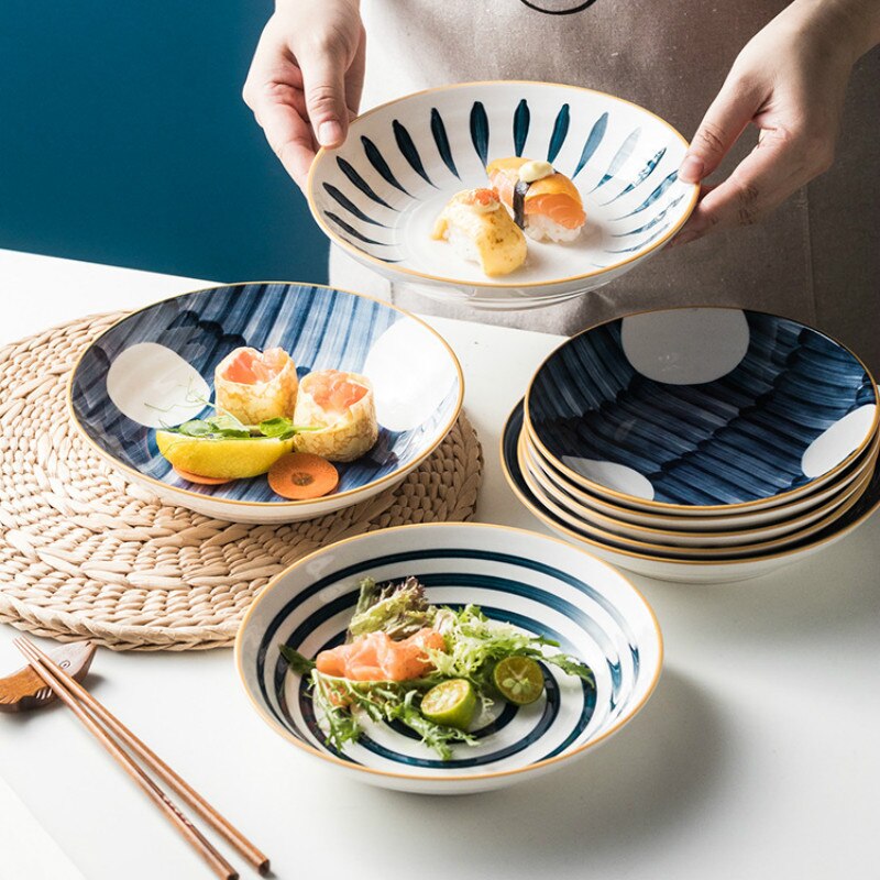 Keramisk bordservice tallerken i japansk stil hjem... – Vicedeal