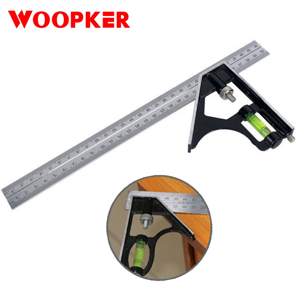 300mm combination metal square ruler 45/90 degree ... – Vicedeal