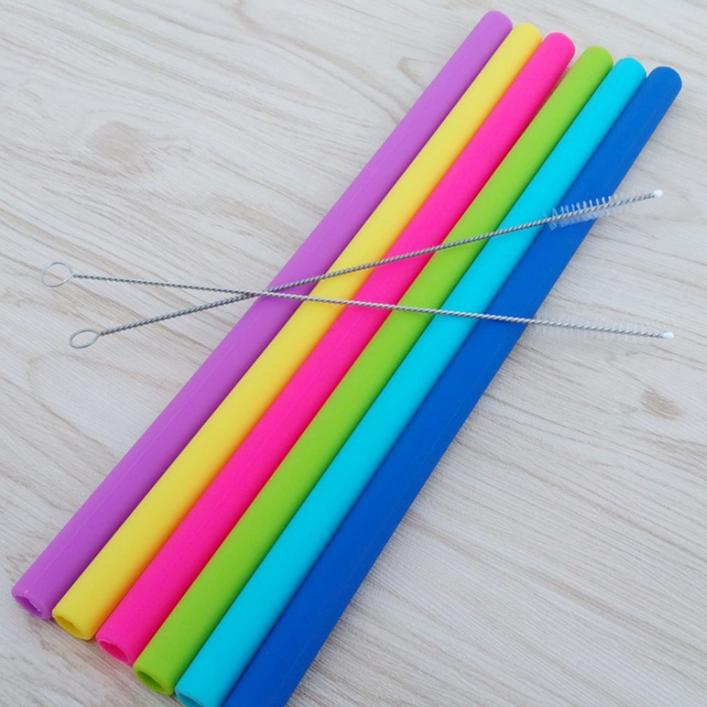 Silicone Straws Silicone Straight Tube Juice Milk ... – Grandado