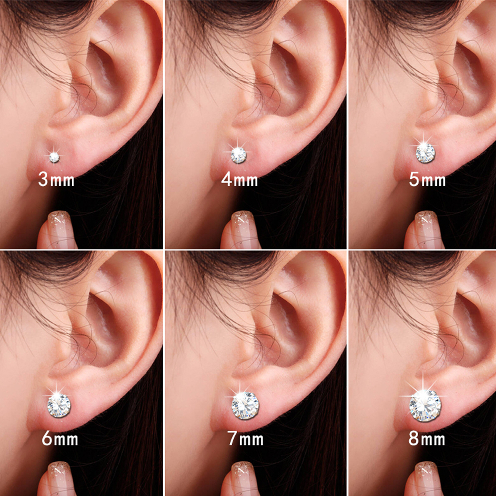 1 Paar Classic Roestvrij Stee Stud Oorbellen Voor ... – Vicedeal