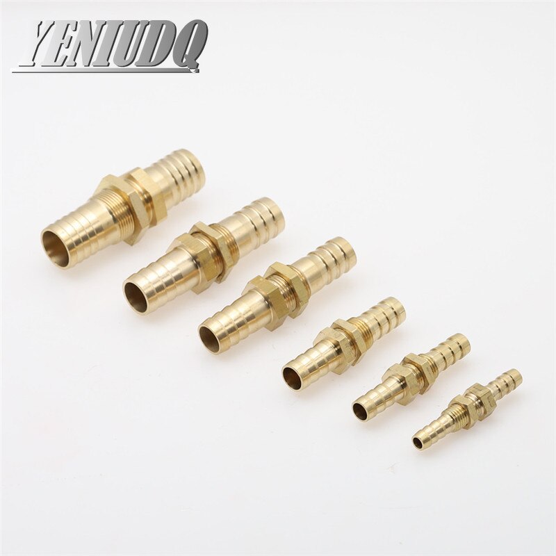Pipe 6 8 10 12 14 16mm Hose Barb Bulkhead Brass Ba... – Grandado