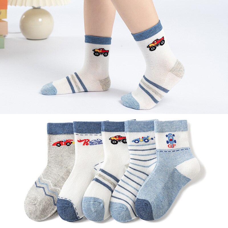 5pair Children Soft Cotton Socks Boy Girl Baby Cut... – Grandado