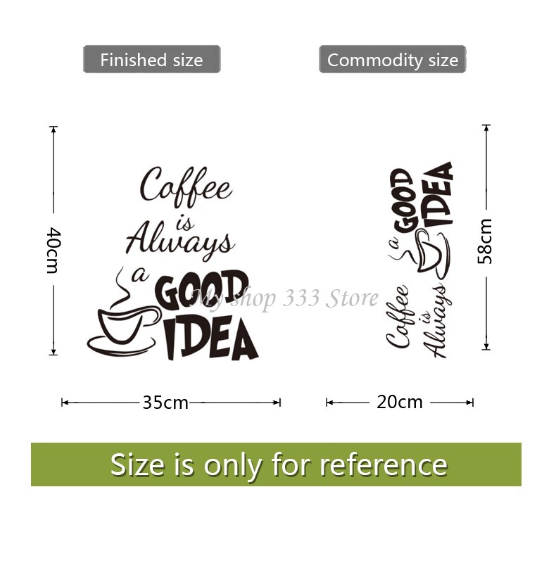 DIY art wall stickers coffee is a good idea home d... – Grandado