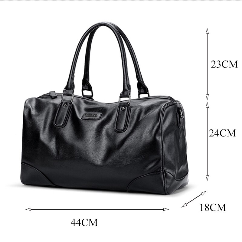 VORMOR PU Leather Men Travel Bags Carry on Luggage... – Grandado