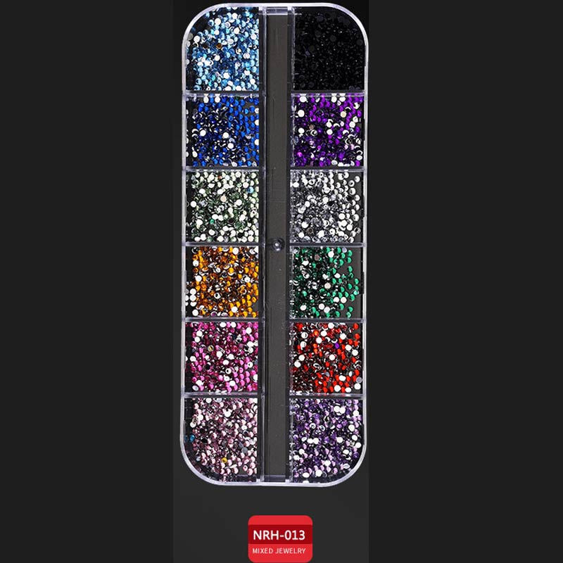 1 æske nail art dekorationer negle rhinestones bla... – Grandado