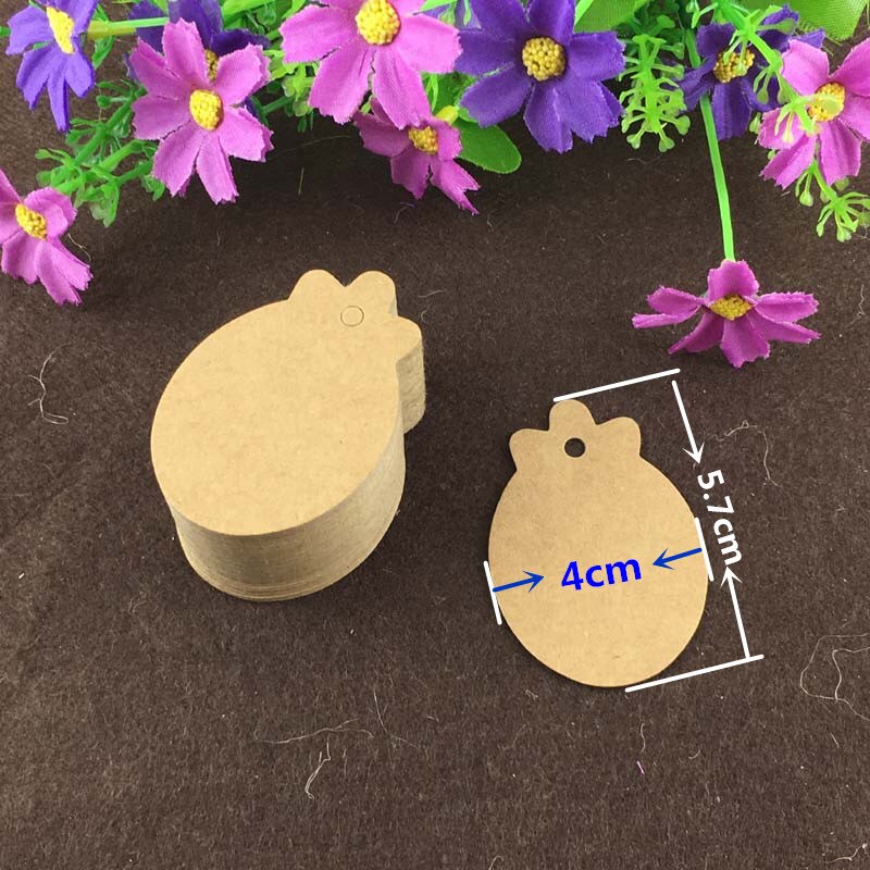 200pcs 5.7x4cm kraft fruit blank hang tag Cute sha... – Grandado