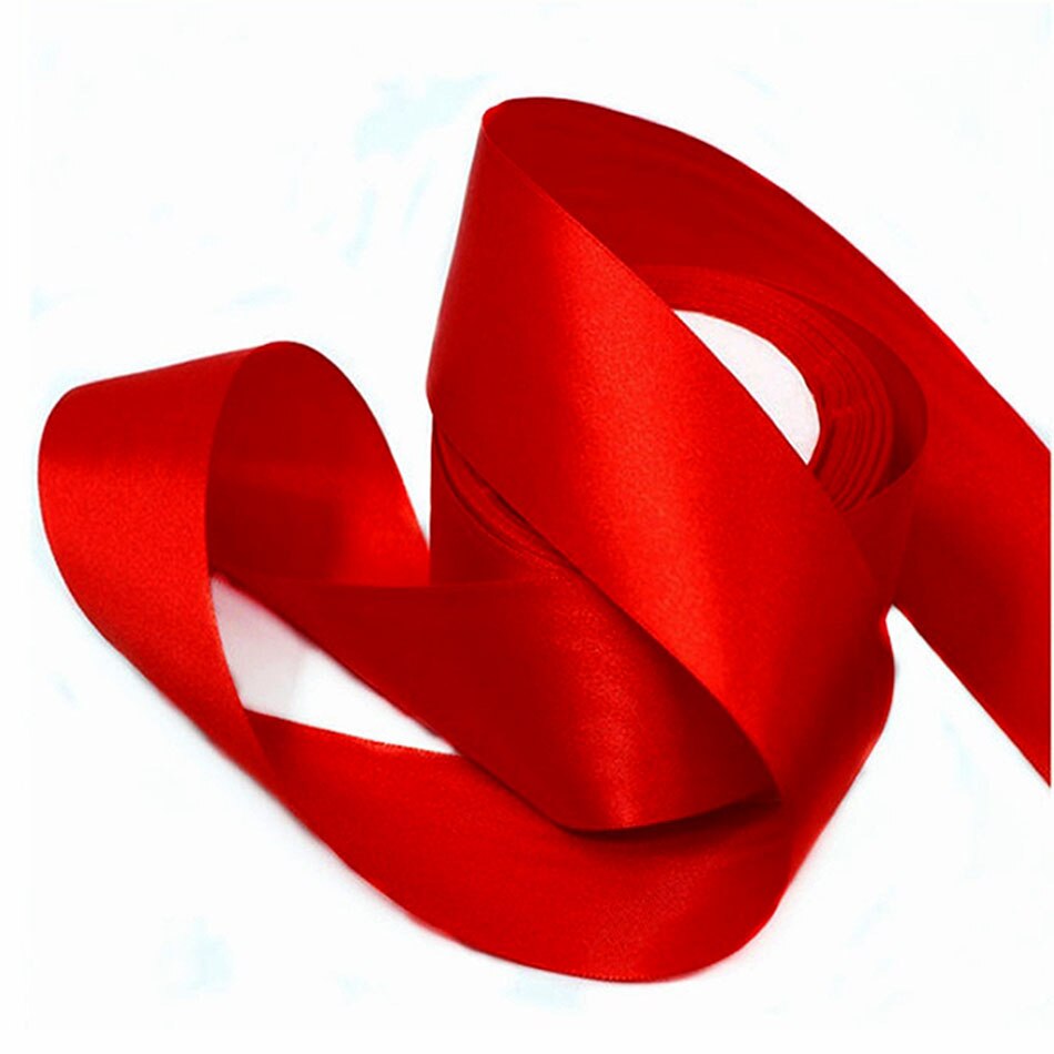 25Yards/Roll 10mm 20mm 25mm 38mm Red Satin Ribbon ... – Grandado