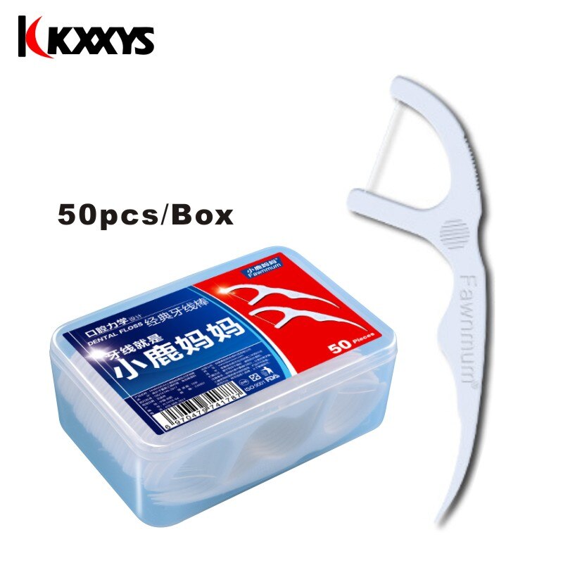 50pcs/Box Dental Flosser Oral Hygiene Bamboo Charc... – Grandado