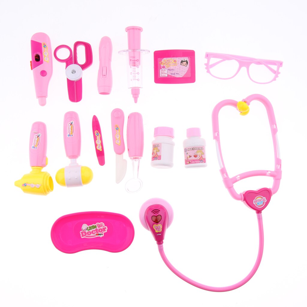 15x Doctor Pretend Playset Tools Case Kit Educatio... – Vicedeal
