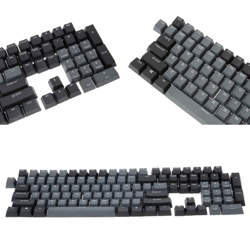 Dolch Black Gray Mixed Thick PBT 108 Keycaps OEM C... – Grandado